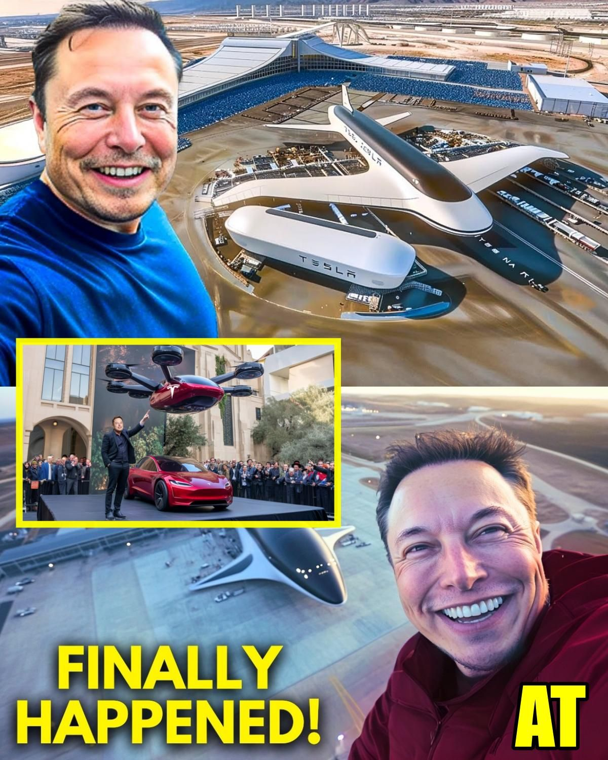 Elon Musk Shocks the World: Tesla’s First-Ever Aircraft Takes Flight ...