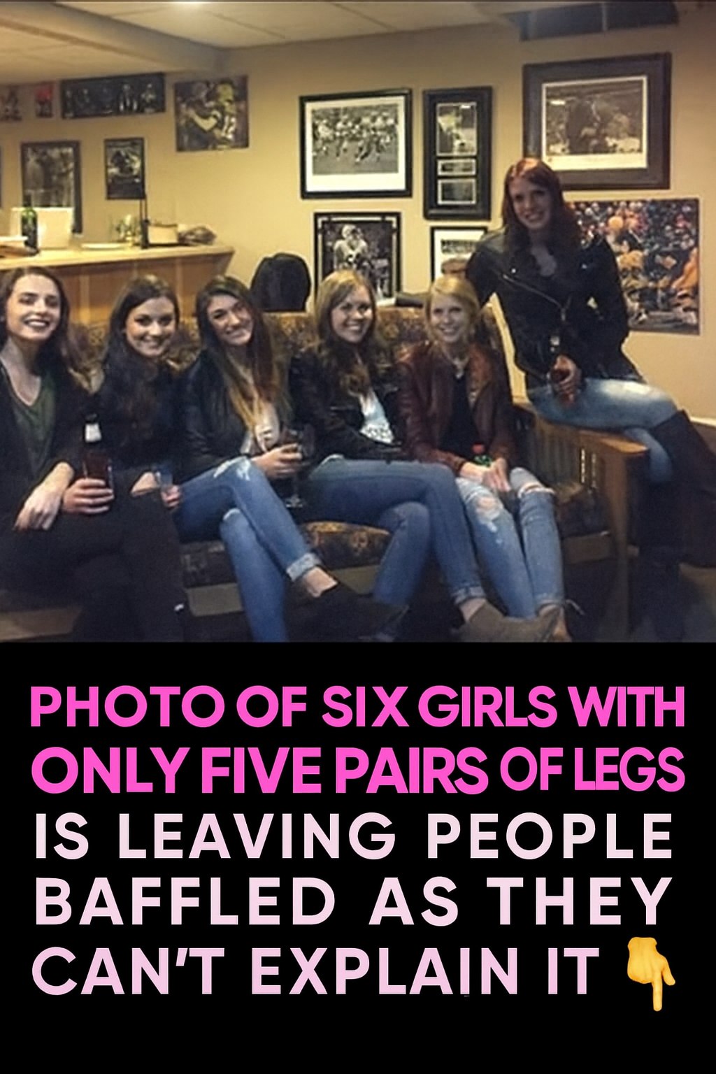 Six Girls Only Five Pairs of Legs The Viral Optical Illusion That Has ...